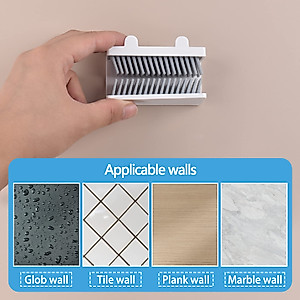 Shower Hair Catcher Wall, Reusable Hair Collector for Shower, Easy to Install Hair Catcher for Shower Wall, Bathroom Hair Catcher Hair Trap Prevent Hair Clogged Drains(White)