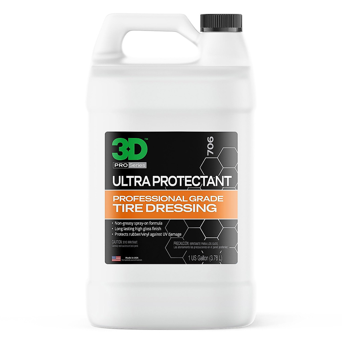 3D Ultra Protectant Tire Shine - Long Lasting, High Shine Tire Spray - Excellent Protectant for Rubber & Vinyl 1 Gallon