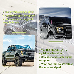 Upgrade American Flag Car Bullet Antenna,Truck Exterior Accessories Antenna Toppers Compatible with GMC,Chevy Silverado,Dodge,Ford,Jeep Antenna Replacement (Premium Pink - U.S. Flag)