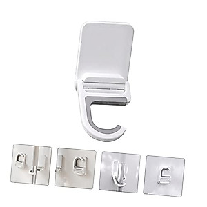 ADOCARN 3pcs Punch Free Kitchen Gardening Organizer Anti- Storage Holder Broom Hooks Bathroom Garden Hanger Mop Slip Mounted Holds and Hook Garage Self Wardrobe Self-Adhesive Laundry