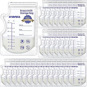 Woanger 500 Count Breastmilk Storage Bags 8 oz Breast Milk Storing Bags Self Standing Milk Storage Bags for Breastfeeding Milk Freezer Bag with Pour Spout No Leak Double Seal Breastmilk Storing Bags