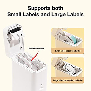 Label Maker Machine, D101 Bluetooth Label Maker with Tape, Small Wireless Label Printer, 0.4"-1"(10-25mm) Print Width for Storage, Office, Home, School, Inkless, USB Rechargeable