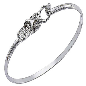 Cape Cod Jewelry-CCJ Flip Flop Bracelet Latch Cuff - Silver-Tone 8.0
