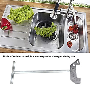 Eurollar Garbage Disposal Wrench, Stainless Steel Tool Effective Kitchen Sink Unjamming, Clog Removal Repair Tool, for Repair, Maintenance, Kitchen