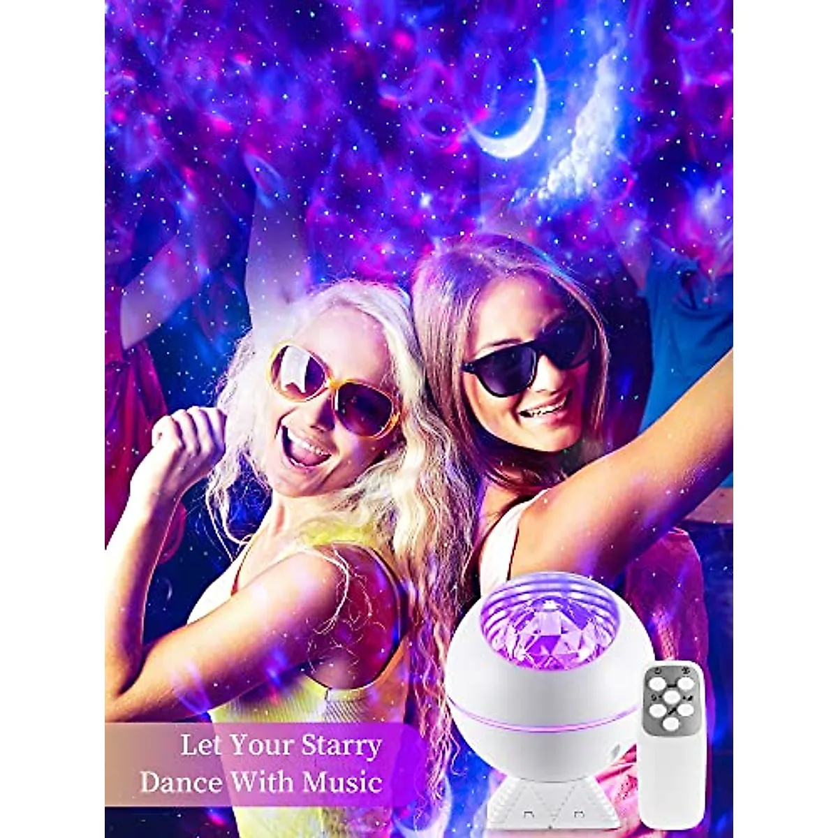 ONEFIRE Galaxy Projector for Bedroom, 43 Lighting Modes Star Projector Galaxy Light, Remote Timer Moon Lampn Ceiling Projector Lights for Bedroom,Voice Control Ocean Projector Room Lights for Bedroom