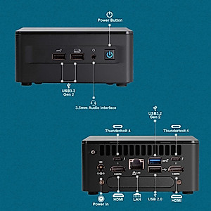 Intel NUC 12 NUC12WSHi7 Wall Street Canyon Mini Computer,12th Gen Intel Core i7-1260P,12 Processor Cores (4P+8E), 16 Threads, Intel Iris Xe Graphics,Windows11 Pro(Tall,16G RAM+512G SSD)