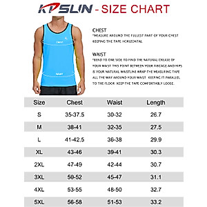 KPSUN Men's Quick Dry Swim Tank Tops Workout Athletic Gym Bodybuilding Fitness Sleeveless Beach Shirts Big and Tall(Sky Blue,M)