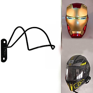 AUXPhome Professional Design - Wall Mounted Helmet Rack Storage Display Rack Hanger Motorcycle Helmet Holder Hook for Iron Man/Scout Trooper/Hockey/Equestrian/Baseball Helmet（No Helmet）