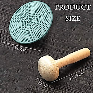 Heteri Rubber Stamp Making Kit, Block Printing Starter Tool Kit, Wooden Mushroom Roller, Grind Tool