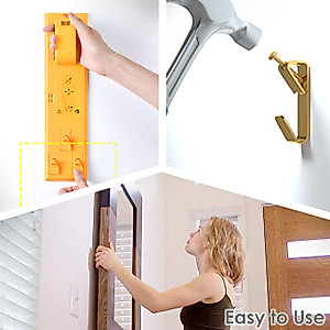 100 lb Picture Hangers, Picture Hooks for Hanging Pictures, 20Pcs Frame Hooks Picture Hangers Heavy Duty Hardware Hanger Kit Wooden Wall Painting Hangers Hooks and Nails for Pictures