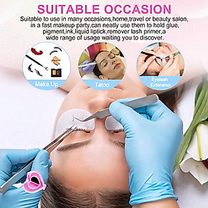 Glue Rings INFILILA 200PCS Glue Rings for Eyelash Extensions Disposable Rings for Lashes Lovely Heart Shape Lash Extension Supplies for Eyelash Extension Lash Glue Holder Fanning Ring Holder