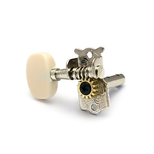 Metallor Guitar Machine Heads Tuning Pegs Tuners for Classical Acoustic Folk Guitar Individual Double Hole Chrome 3L 3R.