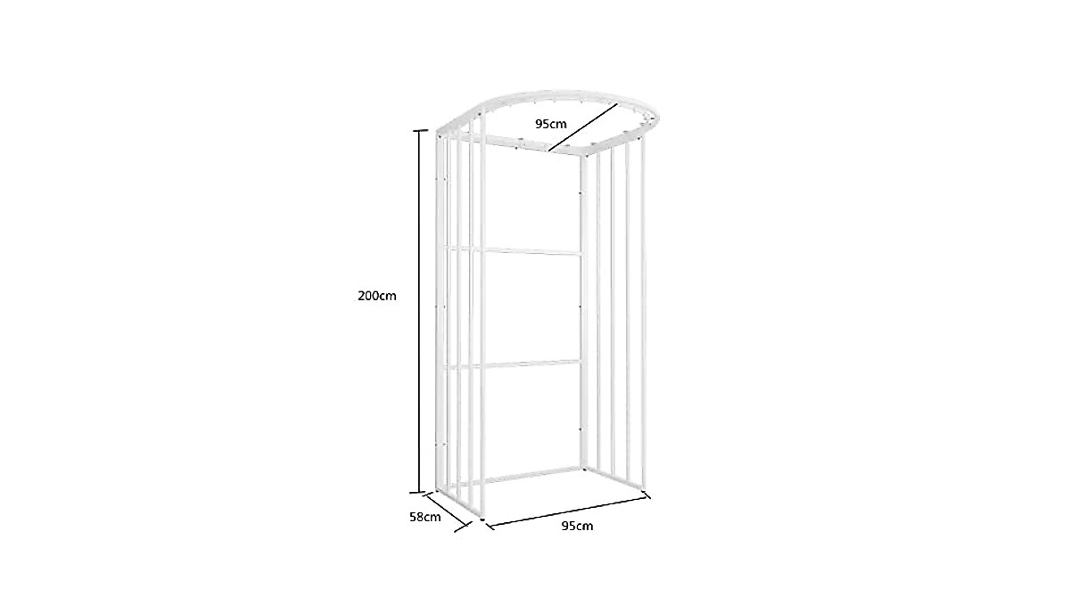 Portable Fitting Room Curtain - Privacy & Display Rack