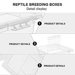 balacoo 100Pcs Reptile Breeding Box Plastic Transparent Feeding Case Hatching Container with Lid for Spider Scorpion Gecko Insect Snake Tortoise