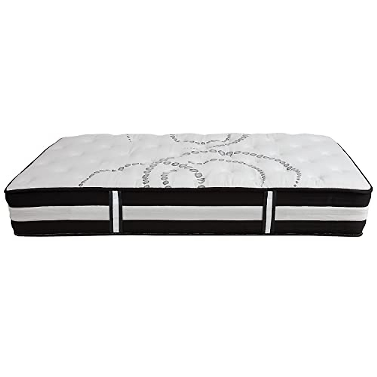 Flash Furniture Capri Comfortable Sleep 12" Hybrid Pocket Spring and Foam Mattress in a Box, Foam Pocket Spring Hybrid Mattress for Pressure Relief, Twin