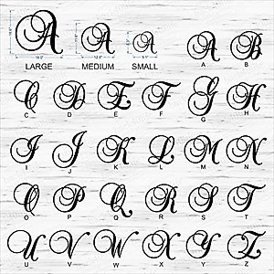 Precision Cut Unfinished Wood Script Monogram Letter - Back40Life