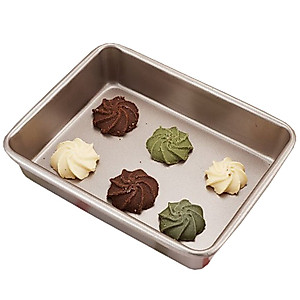 CANDeal 11 inch by 9 inch Deep Rectangular Cake Pan, Cake Mold Non-Stick Baking Pan, Multifunction Oven Roasting Pan & Cookie Sheet