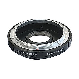 Fotasy Cannon FD Lens to EOS EF Adapter, FD EF Adapter, FD EF-S, Infinity Focus, Compatible with Canon DSLR 6D 5D Mark IV III II 1Ds 1D 7D II 7D 90D 80D 77D 70D 60D 50D 1300D 1200D 1100D 760D 750D