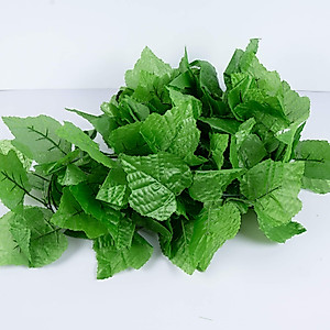 2 Packs Fake Vines Artificial Greenery Hanging Garlands, Fake Leaves Green Plants for Room Home Garden Party Fence Office Wedding Window Wall Decor Green 5M