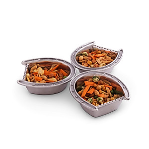 Arthur Court Designs Aluminum Lucky Horseshoe 3-Bowl Bowls Set Server 10.5 inch Diameter 1.5 inch Tall