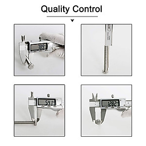 Aopin M6 x 150mm Hex Head Bolts Screws Grade 5.8 Stainless Steel, Fasteners Fully Machine Threaded SUS304 4 Pcs