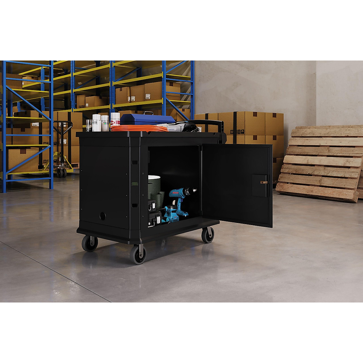 Suncast Commercial PUCSD2645 Utility Cart, Heavy Duty, 500 Pounds Load Capacity, black