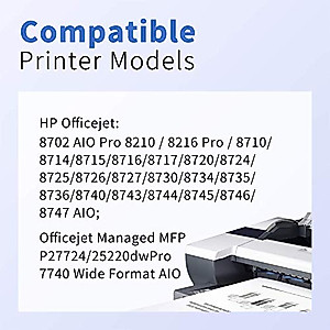 myCartridge SUPCOLOR Remanufactured Ink Cartridge Replacement for HP 952XL 952 XL use for OfficeJet 8702 8710 7720 7740 8216 8740 8730 8720 8730 8727 Printer (4-Pack)