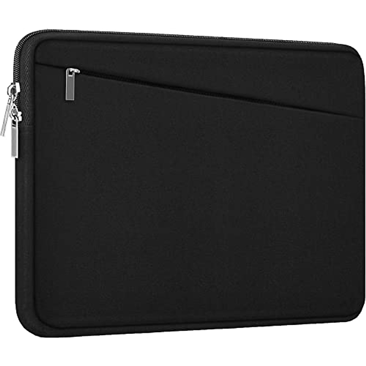 15.6 inch Laptop Sleeve, Durable Computer Carrying Bag Protective Case Briefcase Handbag with Front Pocket, Slim Cover for 15-16 Inch HP, Dell, Lenovo, Asus, Notebook, Black