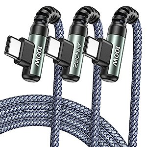 AINOPE 100W USB C to USB C Cable, (3-Pack, 6.6ft/6.6ft/10ft), Type C to Type C Charger 100W/5A USBC to USBC Fast Charging Cable Cord Compatible with MacBook Air Pro M2 2022, iPad Pro 2021,Galaxy S23
