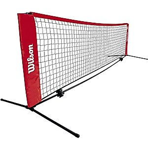 WILSON EZ Tennis Net (18-Feet),Black/Red