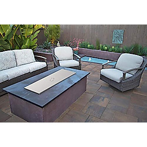 Stanbroil 51" x 17" Stainless Steel Fire Pit Cover Fits 48 x14 Inches Rectangular Drop-in Burner Pan