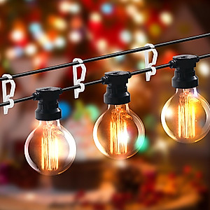 Coideal Christmas Light Clips Outdoor - 200 Pcs White Plastic Gutter Hooks Xmas Light Hangers