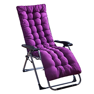KOCASO Lounge Chair Cushions 67x22x4in Thickened Padding Chaise Lounger Cushion Recliner Rocking Chair Sofa Mat Pad Chair Cushion for Indoor Outdoor Furniture, Zero Gravity Chair Cushion/Purple