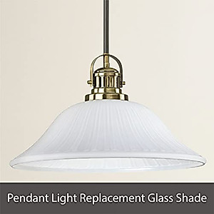 Aspen Creative 23121-01, Etched Alabaster Replacement Glass Shade for Medium Base Socket Torchiere Lamp, Swag Lamp and Pendant, 1-5/8" Fitter Size x 20" Diameter x 6-3/4" Height