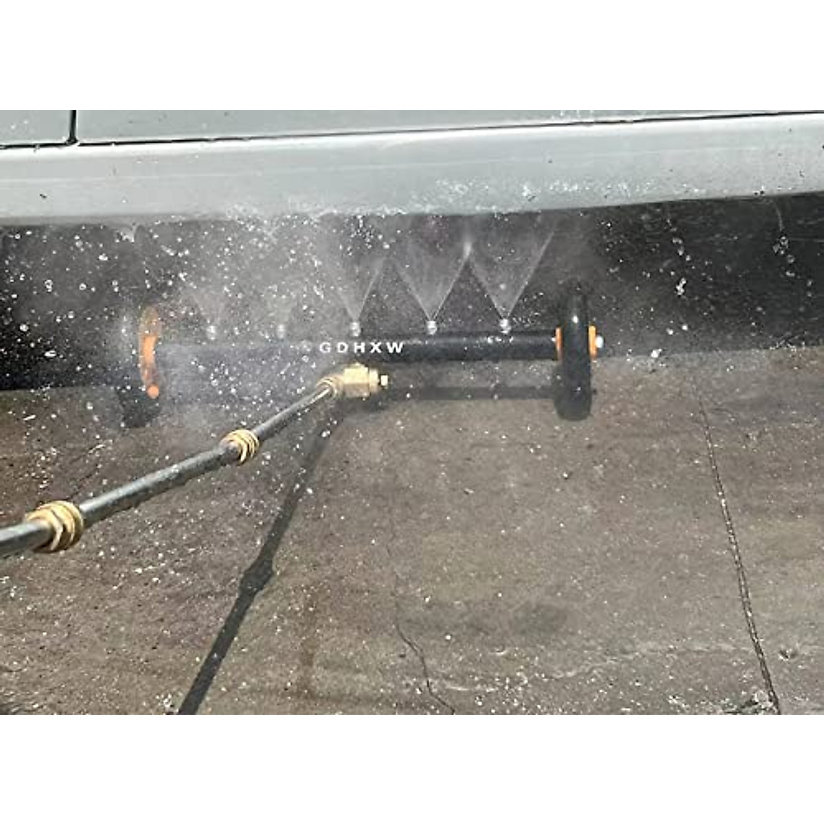 GDHXW Large 18 IN Dual-Function Undercarriage Cleaner Undercarriage Washer Water Broom 5 Nozzles with Cleaning Gloves,5 Pressure Washer Nozzles ,MAX 5000PSI
