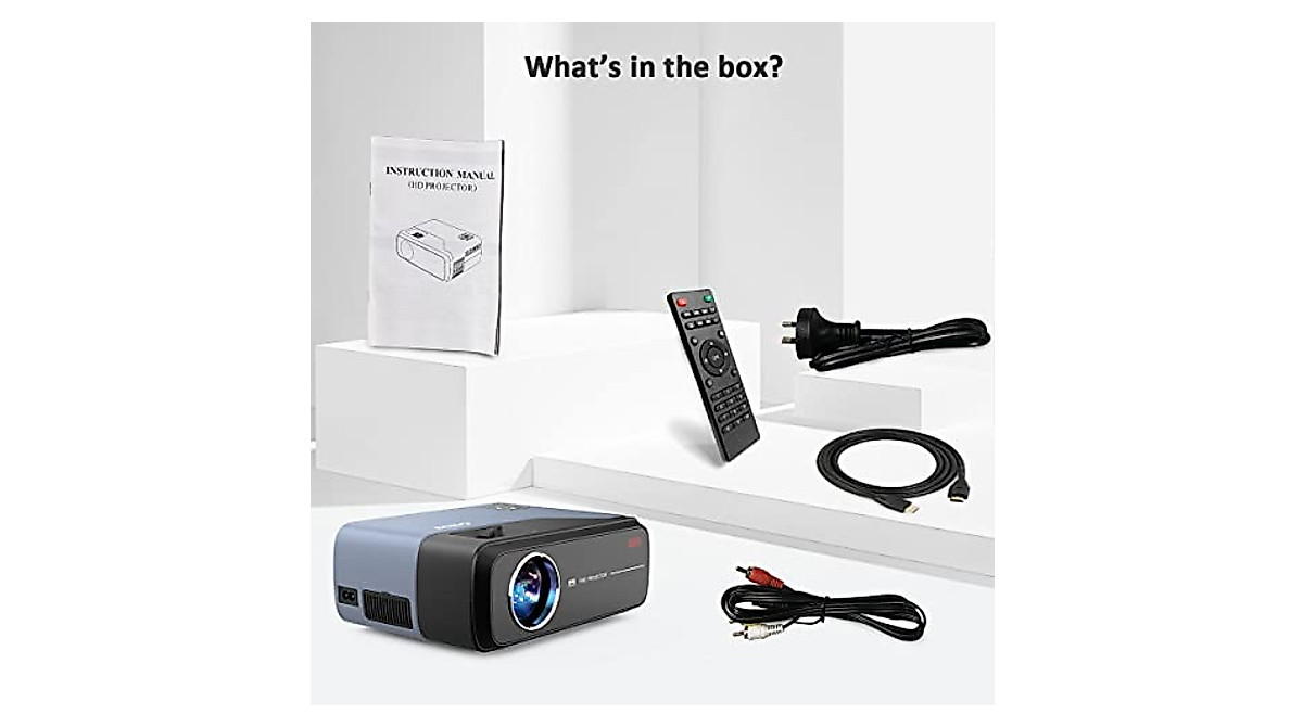 EUG Mini Smart Projector 1080P 4K WiFi Bluetooth Outdoor