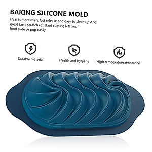 Housoutil Box Non-stick Pans Silicone Serving Oven Cake Baking Bread Meatloaf for Grade Bake Blue Reusable Practical Loaf Kitchen Home Stick Homemade Toast Pan DIY Molds