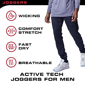 Ultra Performance 3 Pack Mens Joggers Mens Athletic Sweatpants with Pockets for Men, Small - 3X
