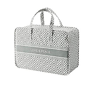 powerday dust moisture foldable resistantclothes storage containers for Bedding (Gray, L)