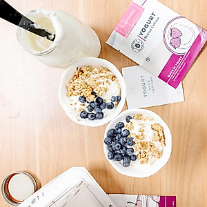 Cultures for Health Traditional Yogurt Starter Culture | 4 Packets Direct-Set Thermophilic Starter | Make Up To 12 Cups Thick, Tangy Probiotic Yogurt | Powdered Live Active Cultures for Yogurt Making