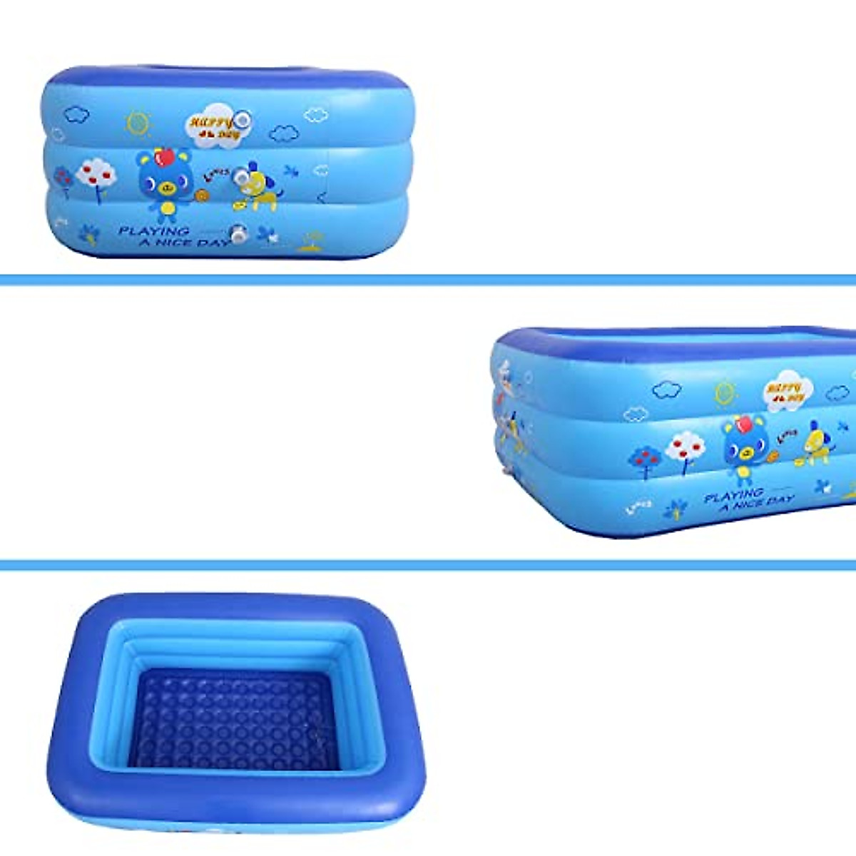 Generic 1.2/1.3/1.5/1.8M Kids Inflatable Swimming Pool Childs Toddlers Family Backyard Garden Pool 1.5M/2