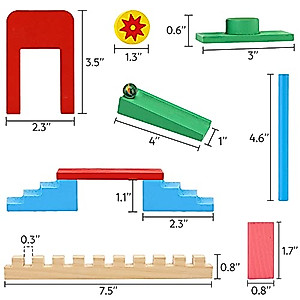 MCPINKY Super Domino Blocks, 720PCS+ Domino Starter Kit Bulk Dominoes Wooden Domino Blocks Colored Dominoes Building Block Tile Game Racing Educational Toy