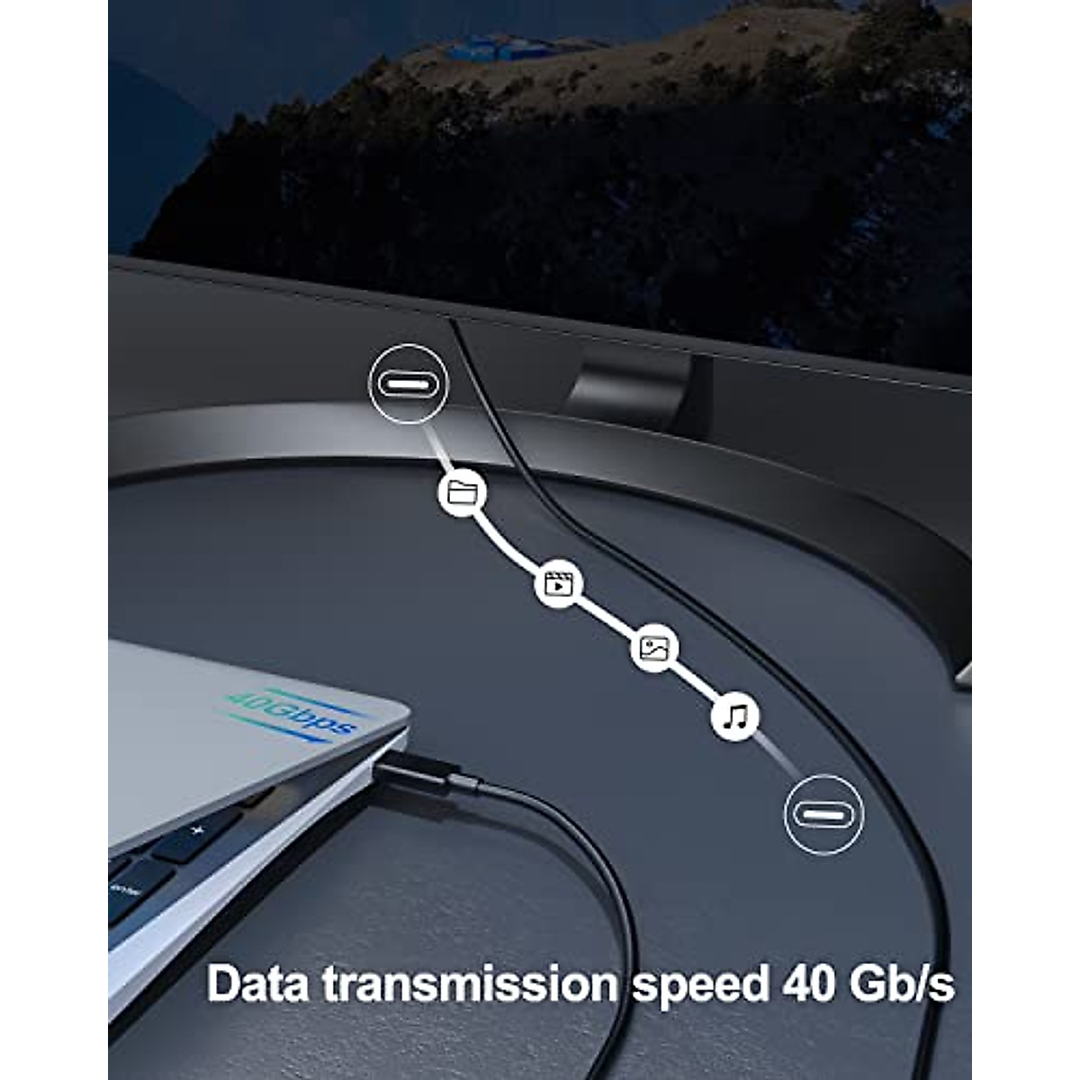 6.6Ft AC USB-C Cable Charger Fit for Mist1eag S7562 M2324 Pro 1 Laptop with 100W Charging Power Supply Cord