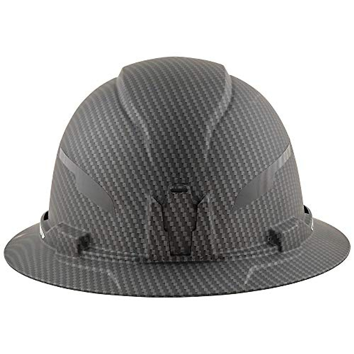 Klein Tools 60345 Hard Hat, Non-Vented Full Brim, Premium KARBN Pattern, Class E, Tested up to 20kV, Padded Sweat-Wicking Sweatband, Top Pad