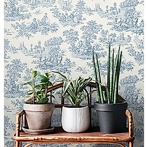 NextWall Chateau Toile Peel and Stick Wallpaper (Blue Bell)