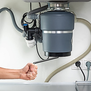 Mellbree Garbage Disposal Wrench, 2-Pack Garbage Disposal Allen Wrench Tool Badger Compatible with InSinkErator Garbage Disposal to Unjam Kitchen Sink Food Garbage Disposal Clogging, Black