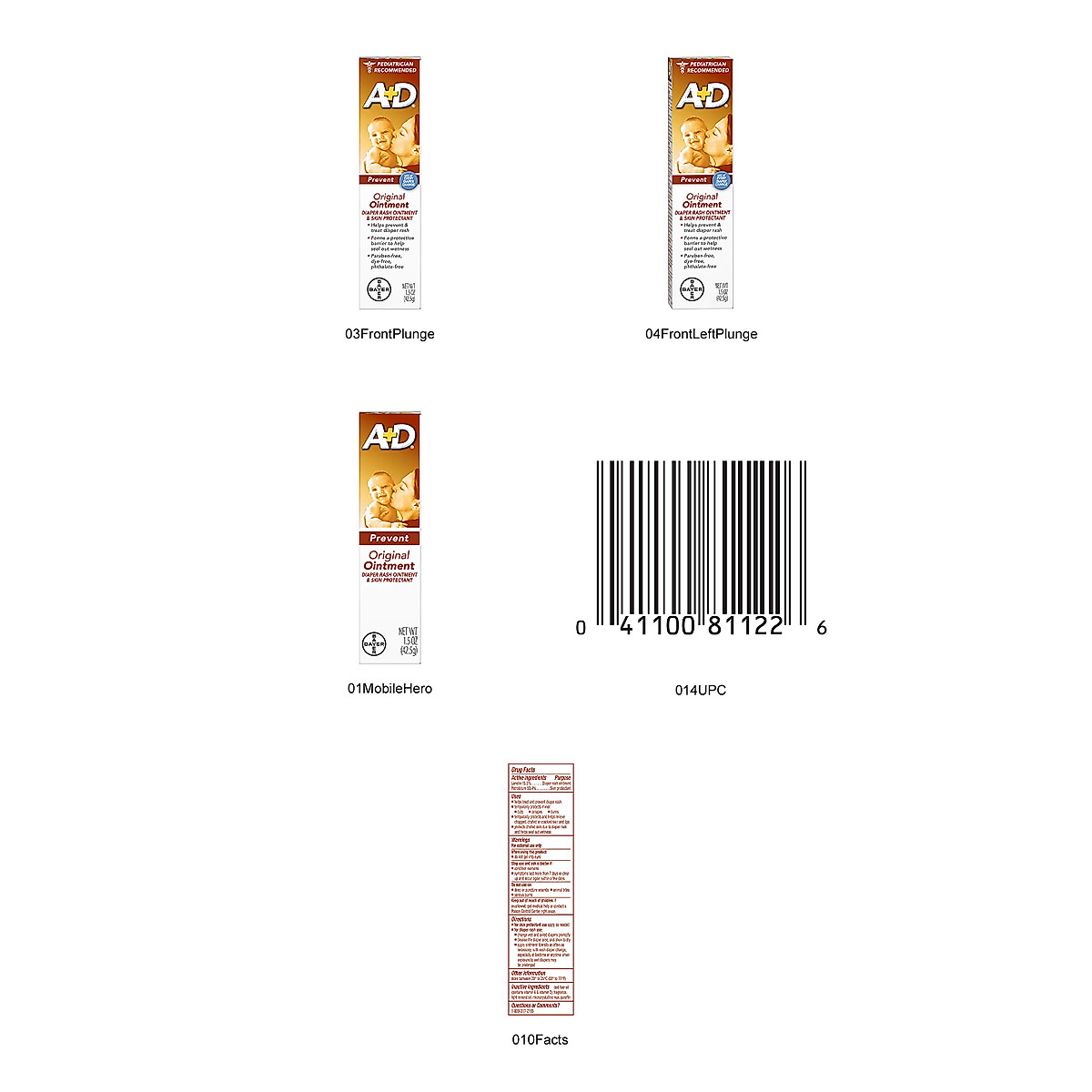 A+D Original Ointment 1.50 oz (Pack of 10)