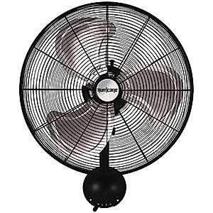 Hurricane Wall Mount Fan - 20 Inch, Pro Series, High Velocity, Heavy Duty Metal Wall Mount Fan for Industrial, Commercial, Residential, and Greenhouse Use - ETL Listed, Black