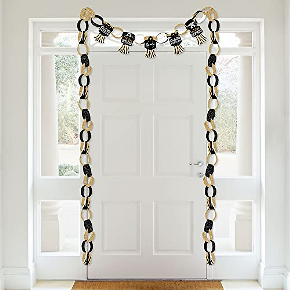 Big Dot of Happiness Reunited - 90 Chain Links and 30 Paper Tassels Decoration Kit - School Class Reunion Party Paper Chains Garland - 21 feet