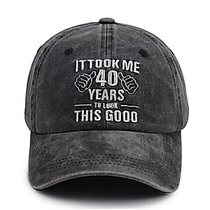 40th Birthday Decorations for Men Women, Vintage 1984 40 Year Baseball Cap, Funny Cotton Adjustable Embroidered Hat for Dad Mom Wife Husband Friends
